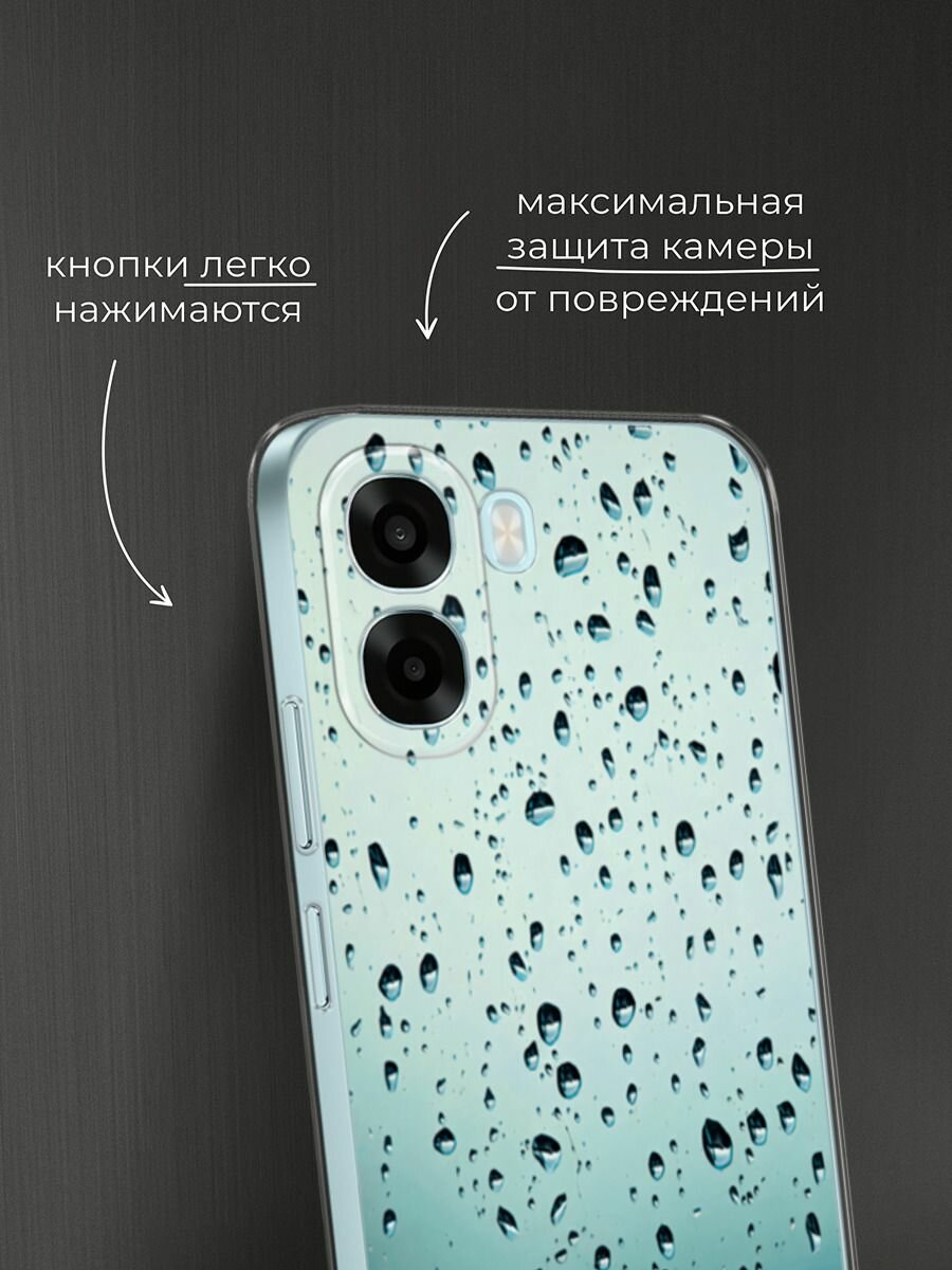 Силиконовый чехол на Oppo A6x / Оппо A6x с принтом капли — фото 1