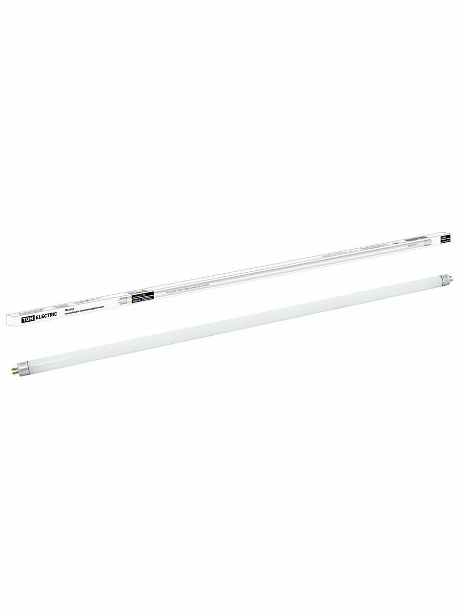 Лампа люминесцентная линейная двухцокольная ЛЛ-12/24Вт, T4/G5, 4000 К, длина 654,2мм TDM