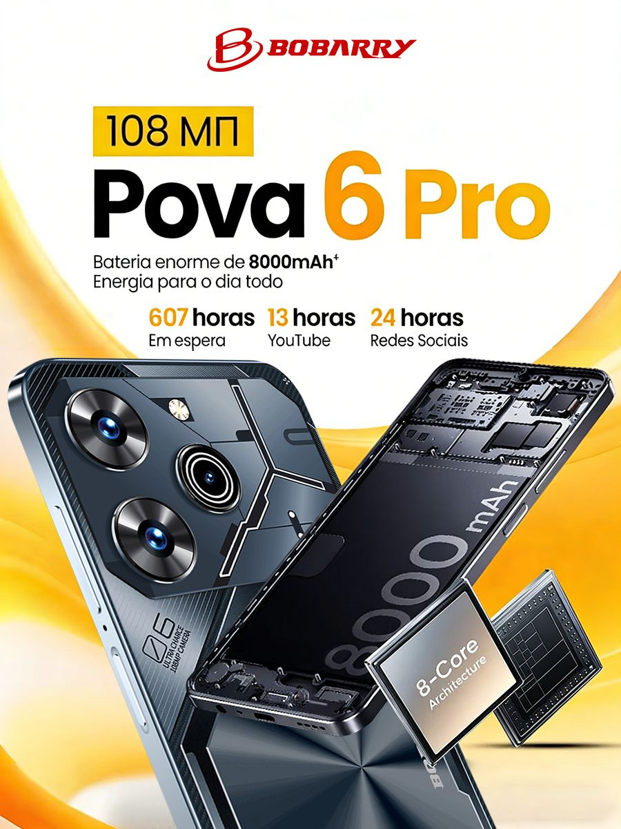 Смартфон POVA 6 Pro 16/1TB 5G Android 14 120Гц 8000 мАч GPS AI