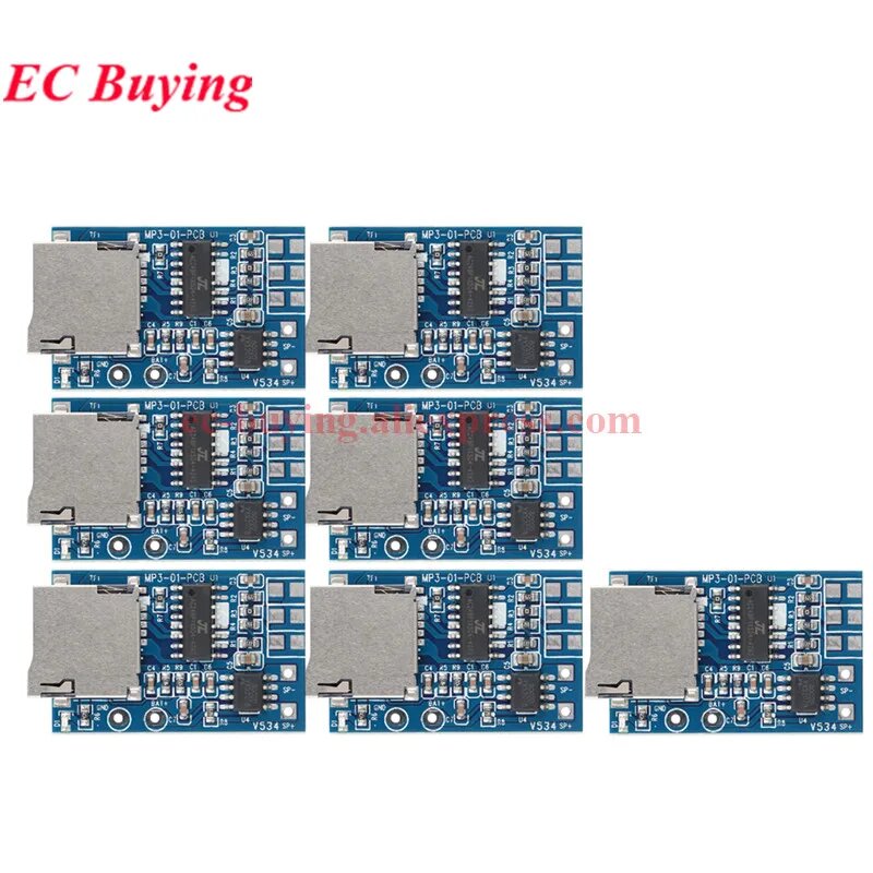 MP3 Аудио Декодер Модуль 2Вт 5В, 7pcs