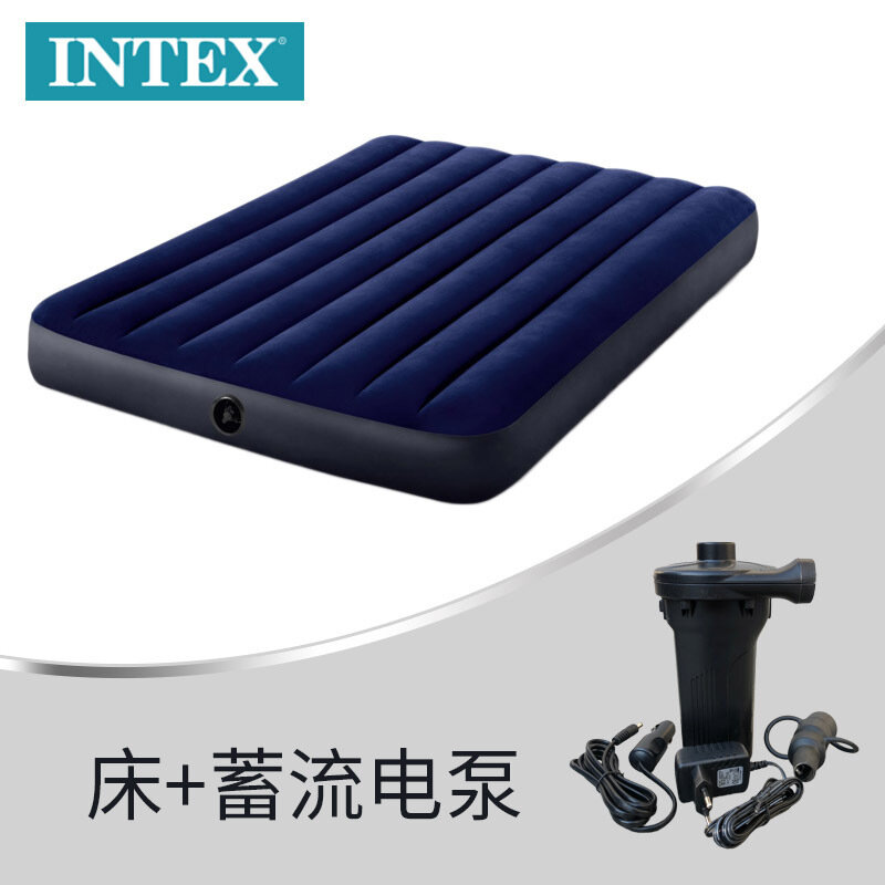 Надувной матрас INTEX для домашнего использования, двуспальный или односпальный, утолщенный, портативный для использования на открытом воздухе, складная надувная кровать для отдыха.