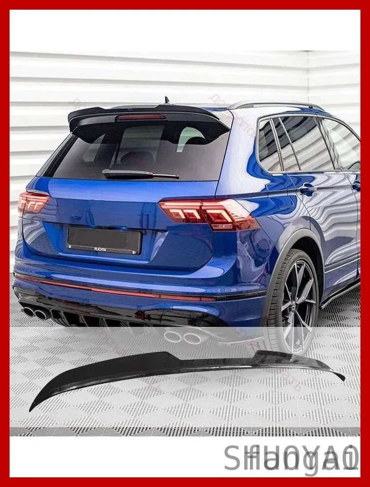 Спойлер для Volkswagen Tiguan, черный глянцевый, 1 шт. Задний спойлер