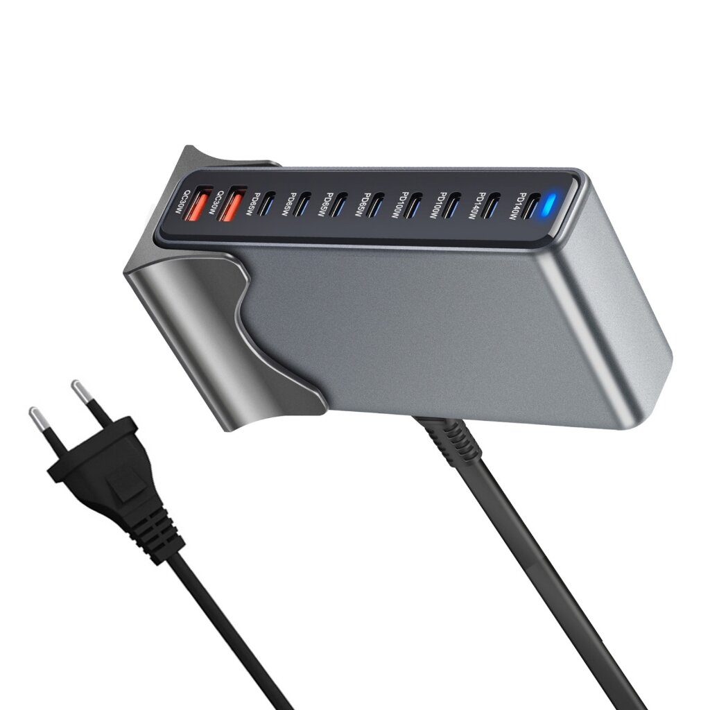 Зарядный Концентратор Мощностью 800 Вт Настольная Зарядная Станция Адаптер Для Зарядки Различных Устройств