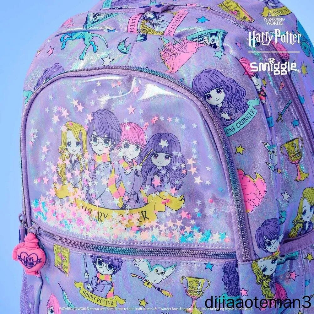 Smiggle x Harry Potter школьный рюкзак для девочек с рисунком героями комиксов и абстракцией — фото 1