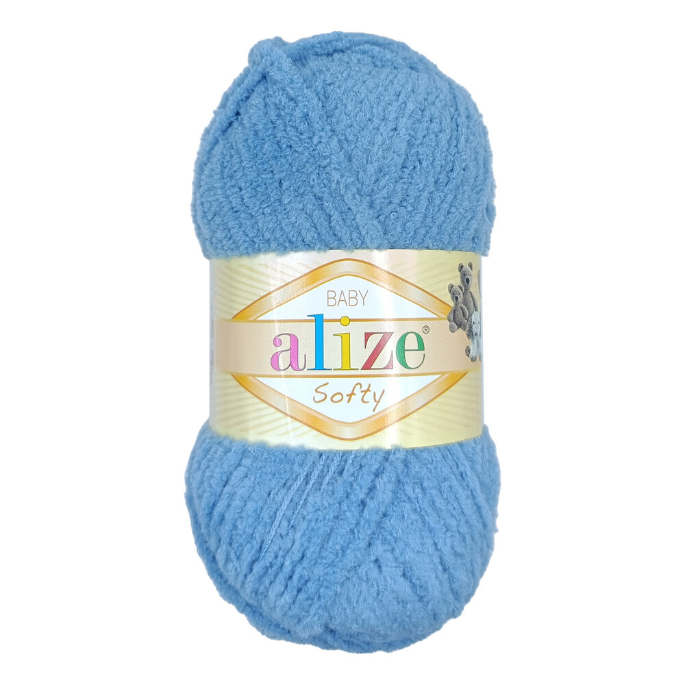 Пряжа для вязания Alize Softy 374 св джинс 4 шт 50 гр/115 м 100% микрополиэстер