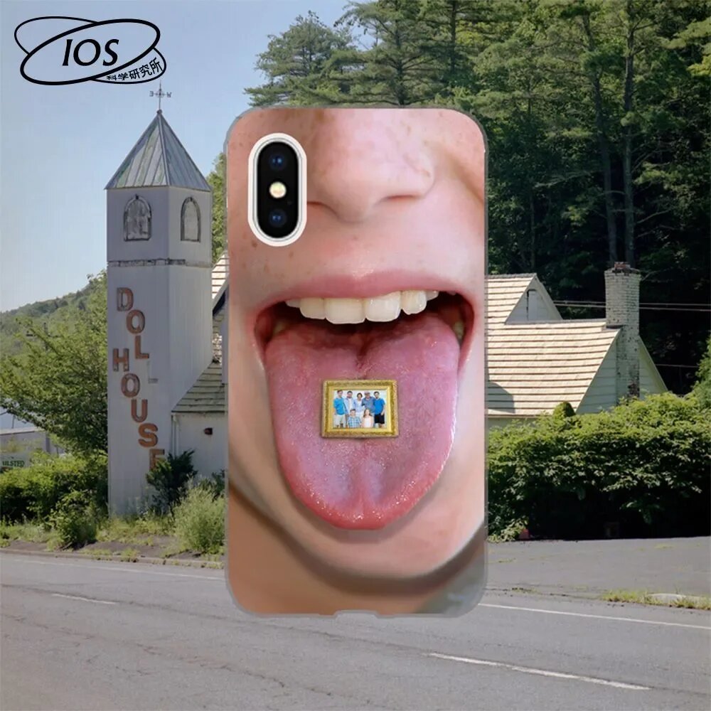 Креативный чехол для телефона Niche y2k Parody Tongue Sticking out для iPhone 17 16 15 iPhone 13 Про