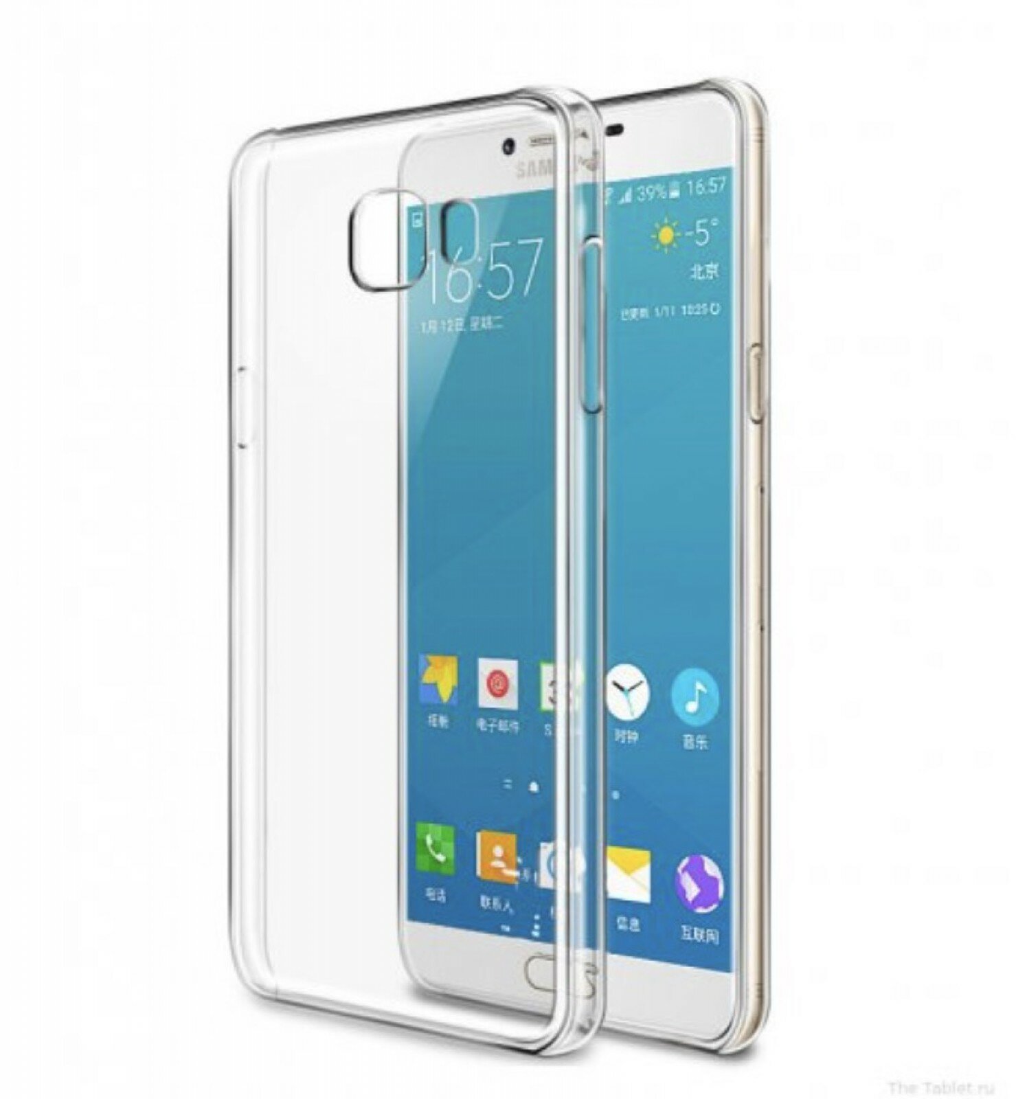 Чехол-бампер MyPads Tocco для Samsung Galaxy C7 (C7000) 5.7 ультра-тонкий прозрачный силикон