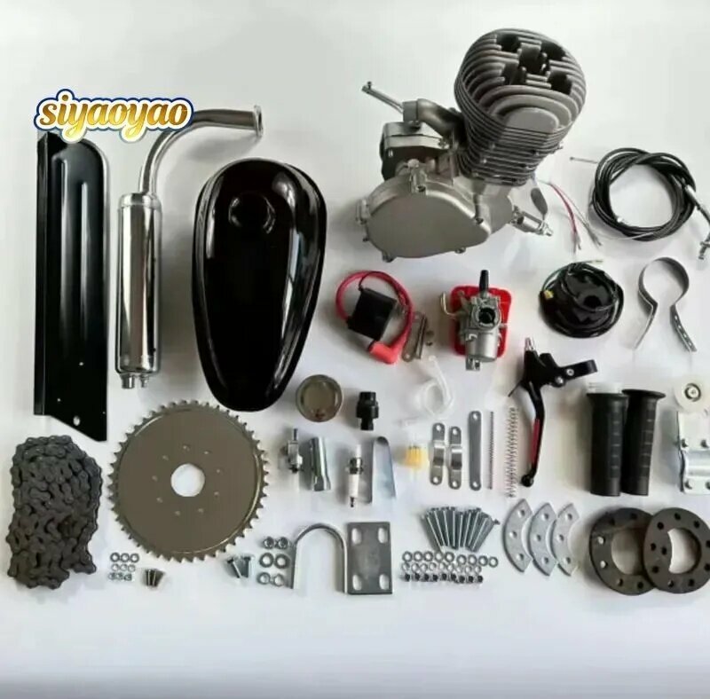 Двигатель веломотор F100 CC (100 см3), комплект для установки (раздельные цилиндр и головка)