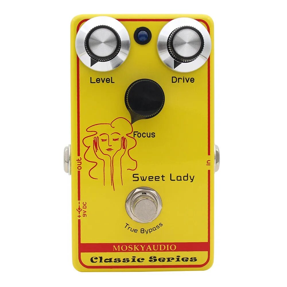 MOSKY Педаль С Низким Коэффициентом Усиления Overdrive Sweet Lady Педаль Эффектов Для Электрогитары Overdrive True Bypass