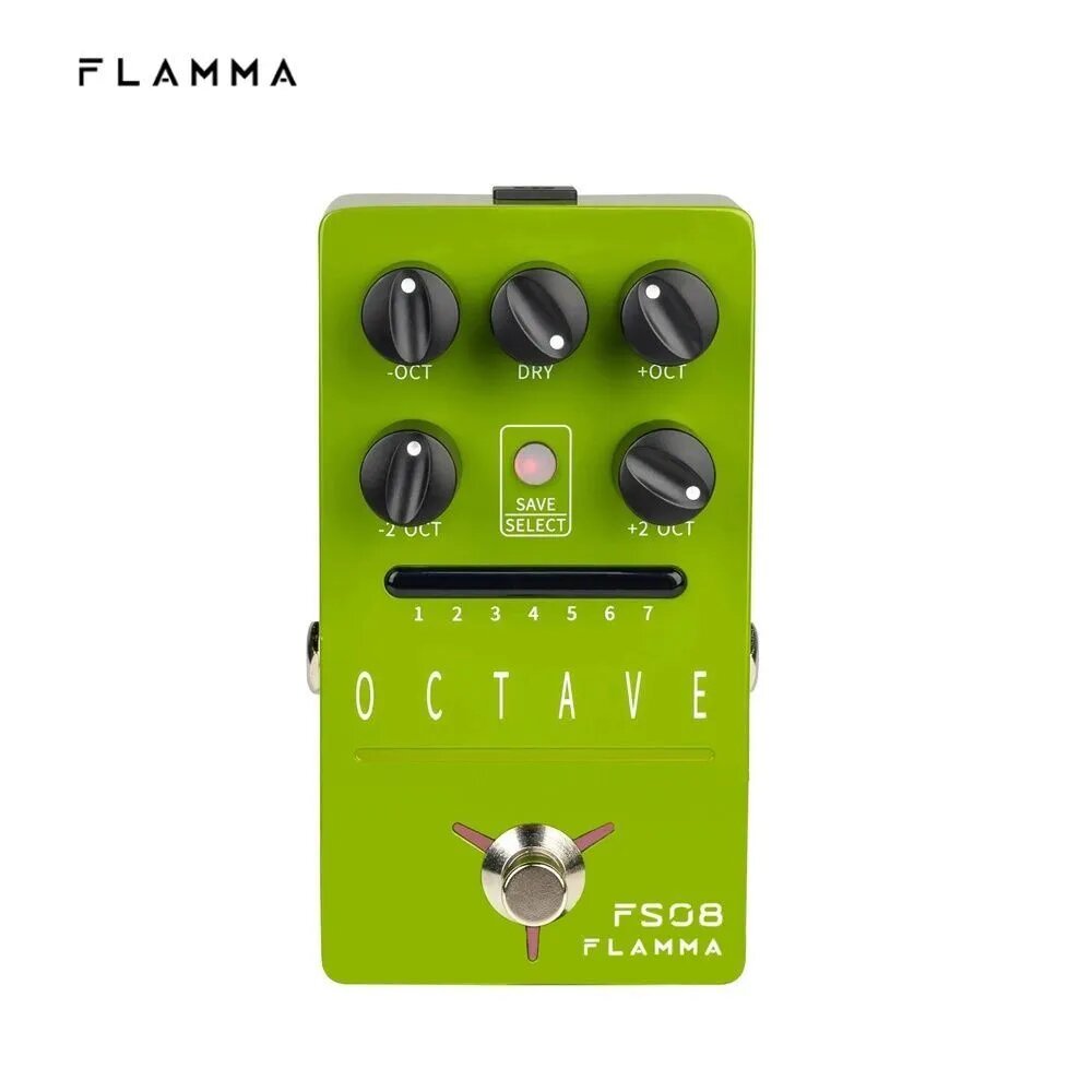 FLAMMA FS08 Октавная Полифоническая Гитарная Педаль Эффектов С Управлением Сухим Сигналом, 7 Слотов Для Предустановок
