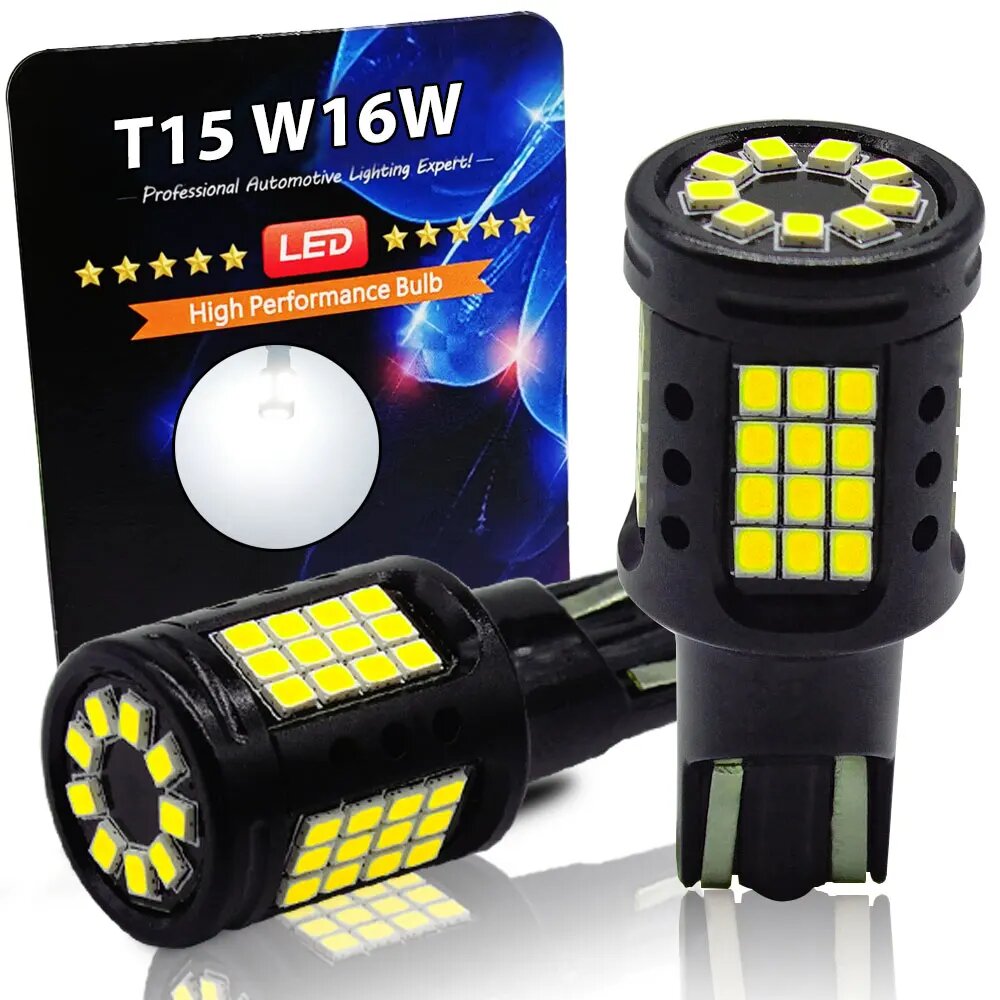 LED T15 W16W Белые лампы для заднего хода и поворотников