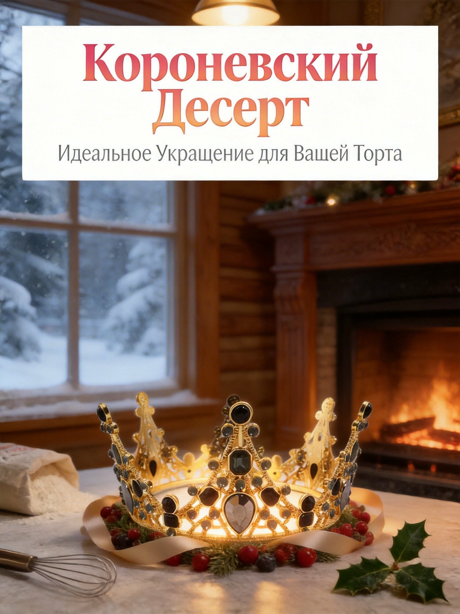 Корона для торта, декоративное украшение с искусственным жемчугом из АБС в золотом и серебристом цвете около 12x6 см