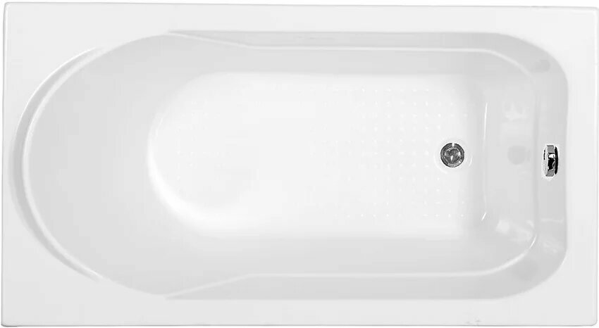 Акриловая ванна Aquanet West 120x70, с каркасом, пристенная, белая, глянцевая, прямоугольная, антискользящее покрытие