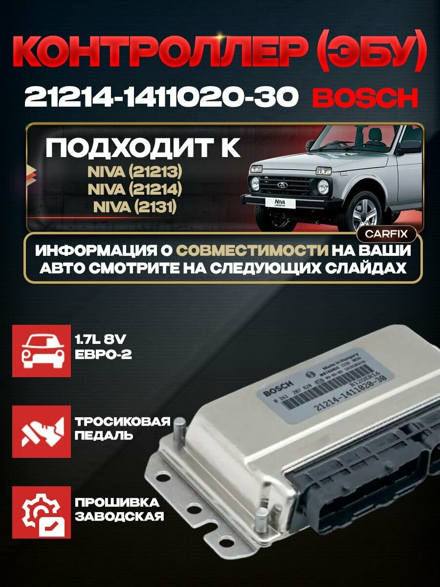 Контроллер ЭБУ (мозги) 21214-1411020-30 для Lada Samara, 2114 (инжектор)