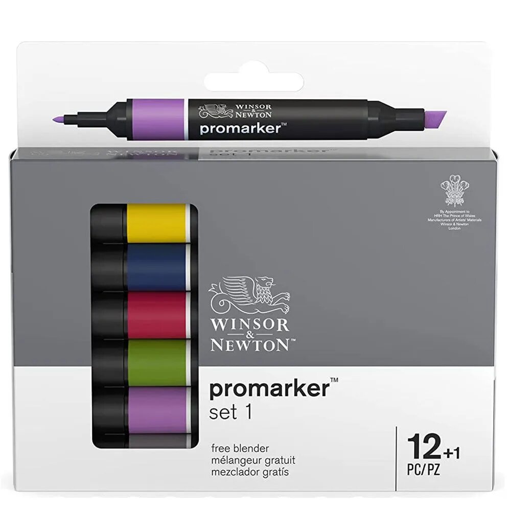 Winsor&Newton Набор маркеров Спиртовой, толщина: 6 мм, 12 шт.