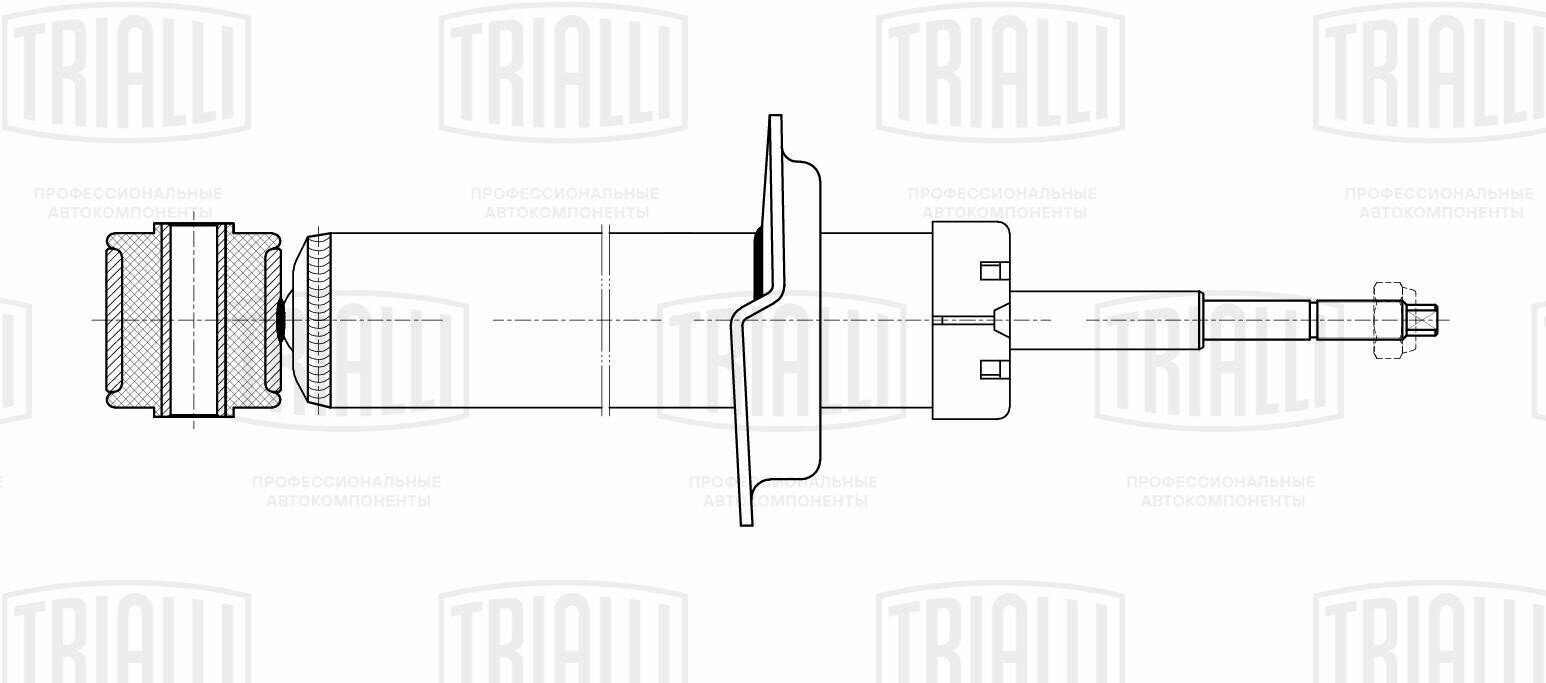 Амортизатор ВАЗ 2190 задний усил. (TRIALLI) газ.