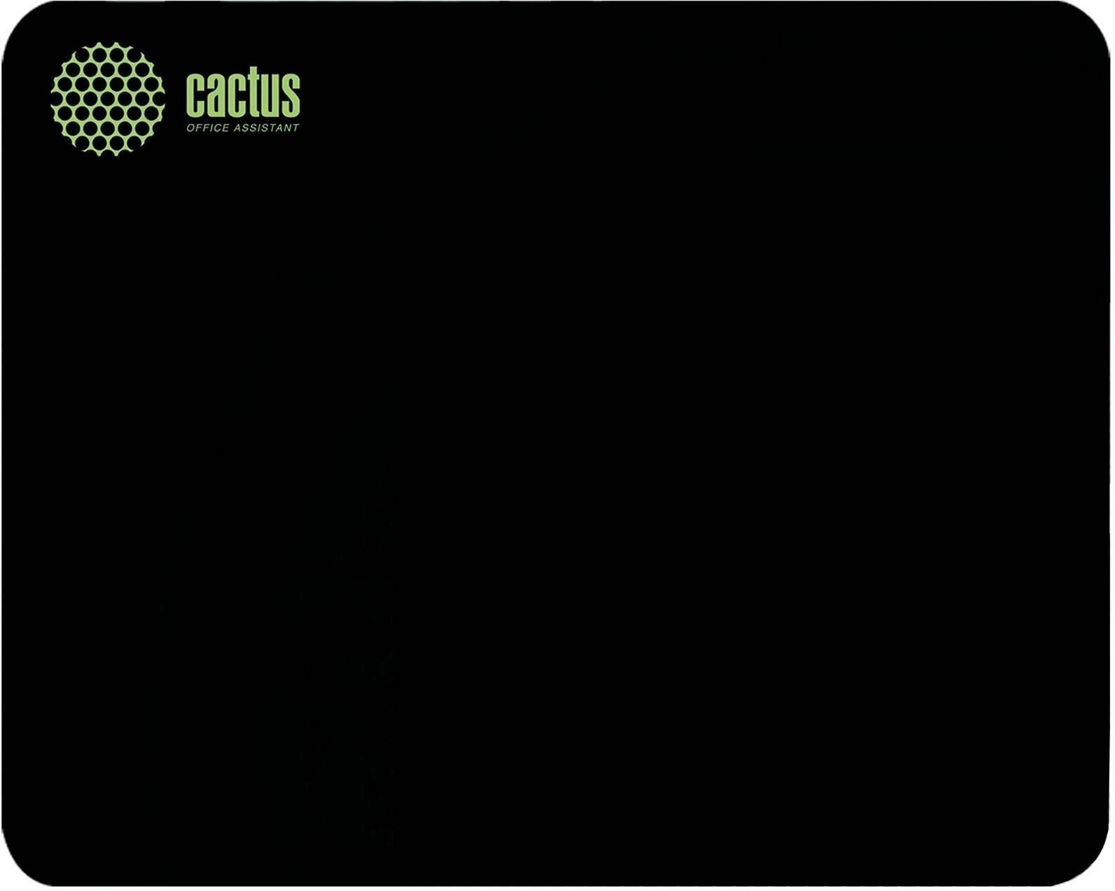 Коврик для мыши CACTUS Black черный 300х250х2 мм, ткань, резина (CS-MPC-P01M)