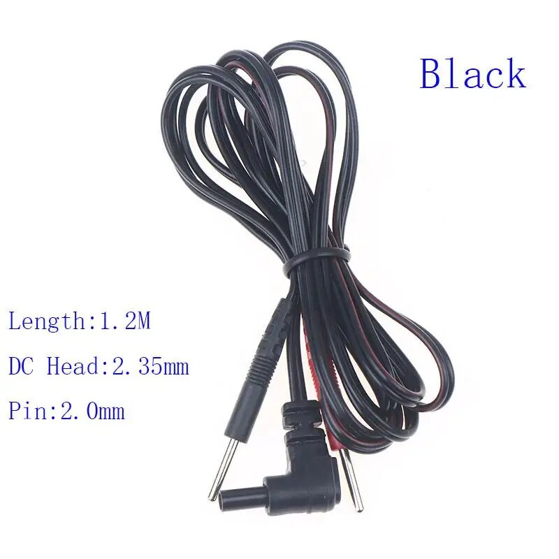 Кабель для электротерапии, Black, 1.2M, 2.35mm, 2.0mm