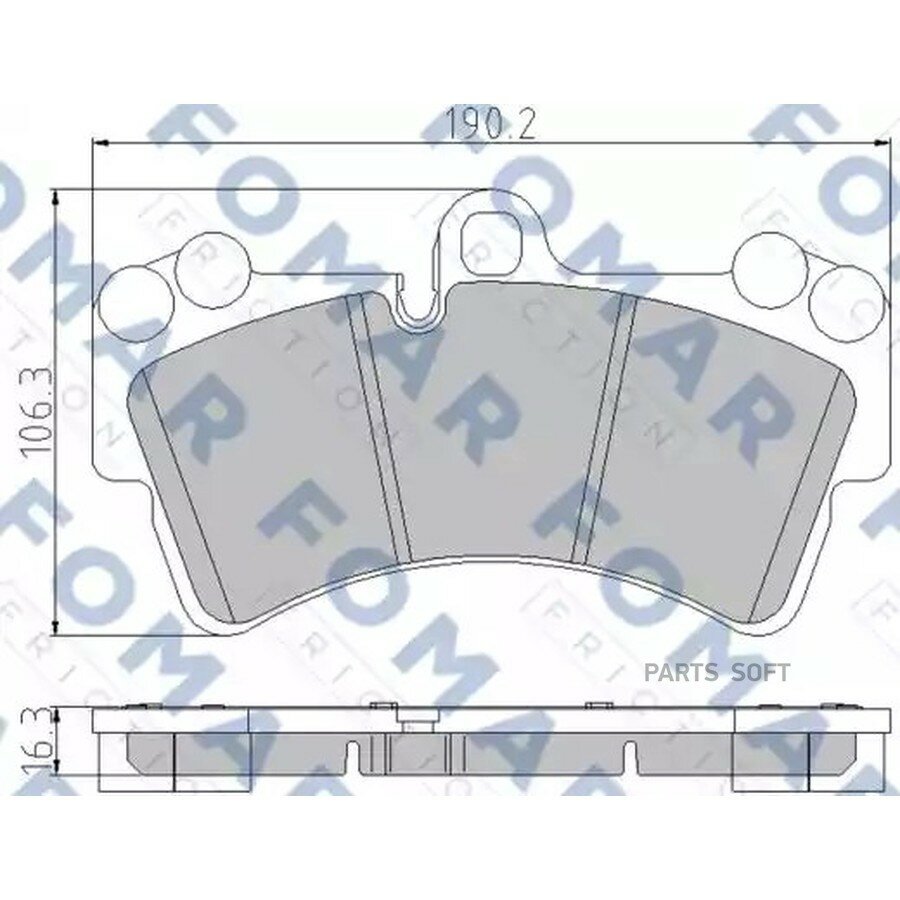 Fo 859181 колодки дисковые передние!\ vw touareg 3.2/3.6/4.2/6.0/3.0tdi диск 18' 02>