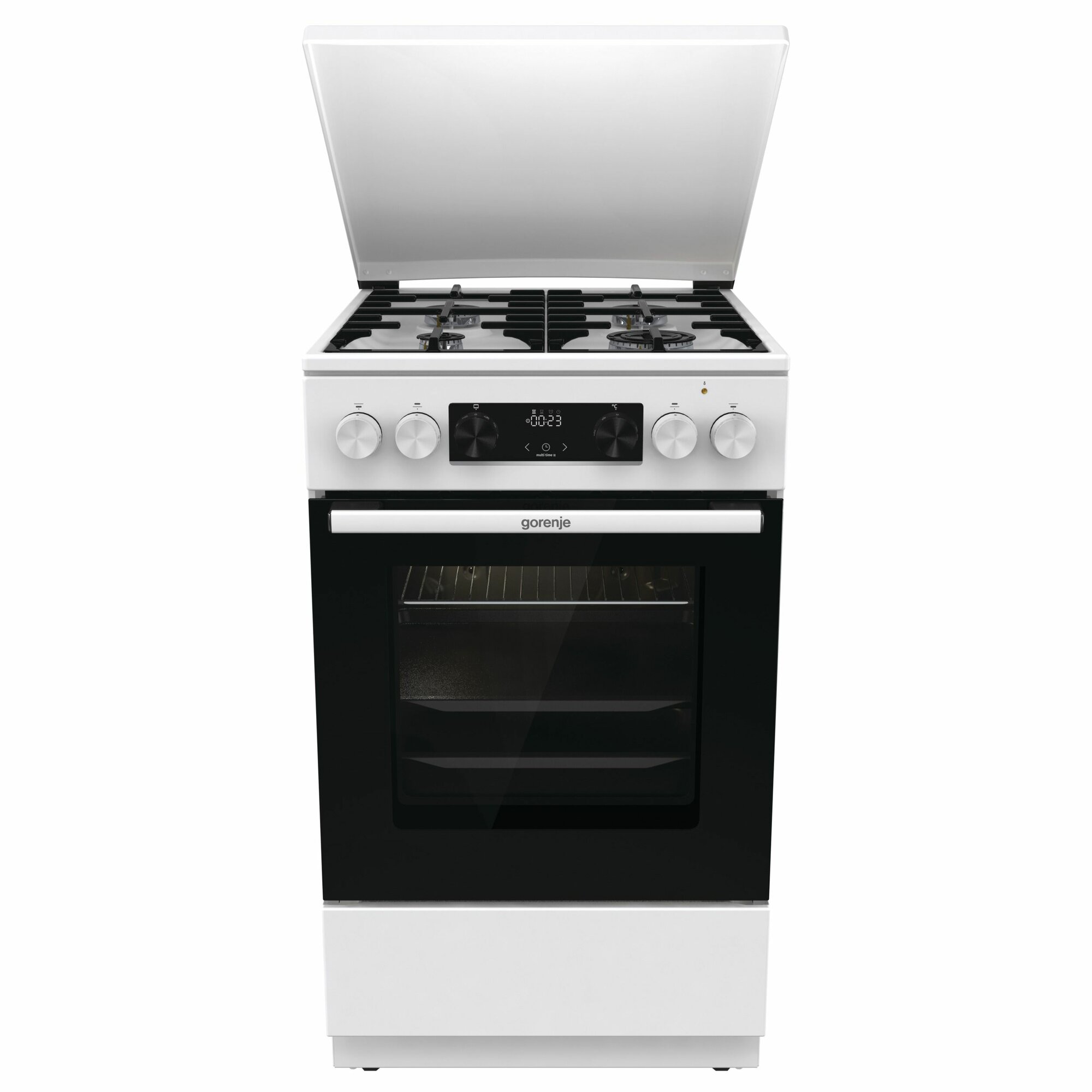 Комбинированная плита Gorenje MEKS5141WM, ширина 50 см, функция пицца, плавное закрывание дверцы, очистка паром, белая