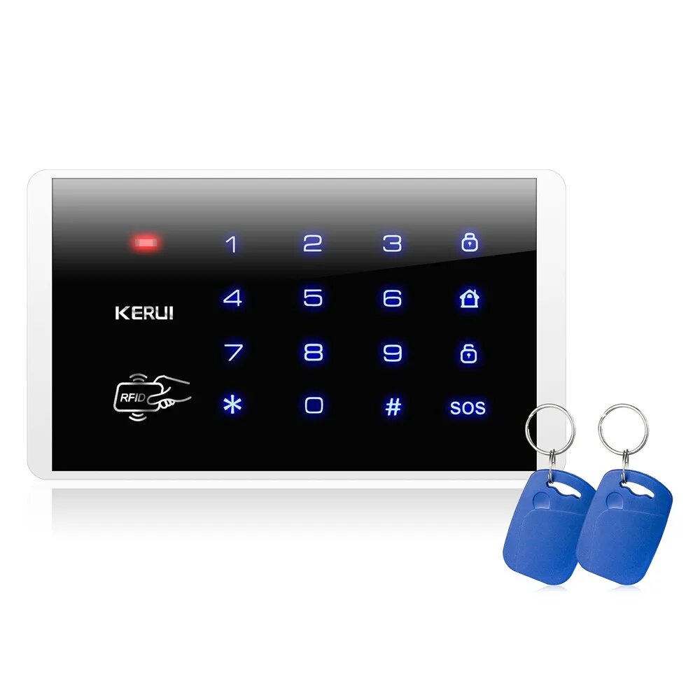 KERUI W184 Система охранной сигнализации 4G WIFI GSM беспроводная для дома с контролем через смарт-приложение Tuya, датчик движения, охранная сигнализация, поддерживает Alexa, датчик движения - Клавиатура K16