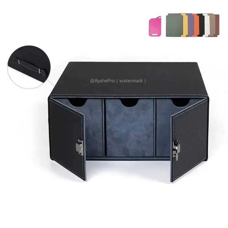 Коробка для карт 1800+ из искусственной кожи Blue