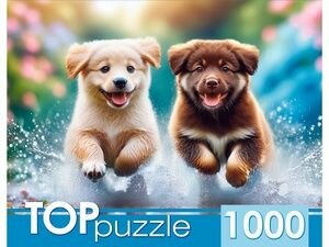 Пазл 1000 деталей Toppuzzle Бегущие щенки (ХТП1000-8737)