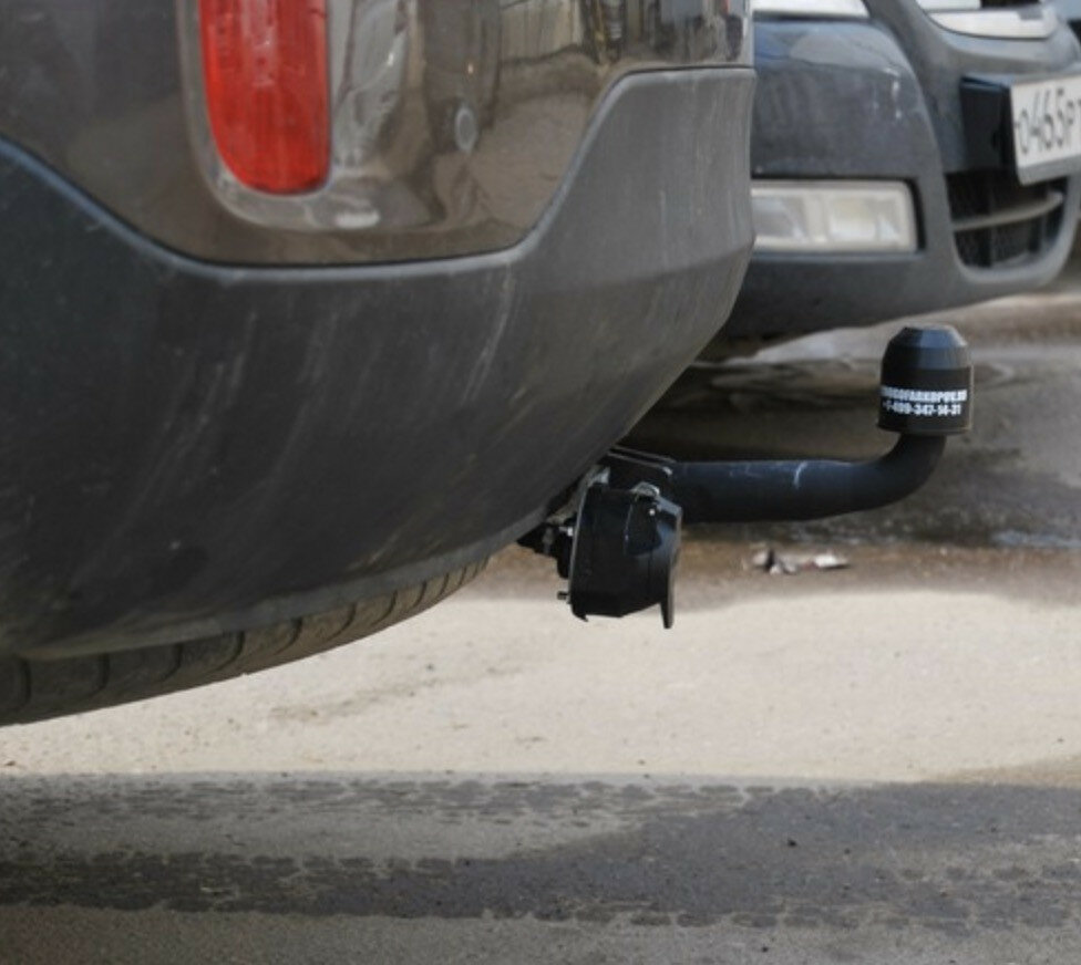 Фаркоп для Hyundai Santa Fe 2012-2018, Kia Sorento 2012-2015 Тип шара: A. Нагрузки: 2000/100 кг, KI 24