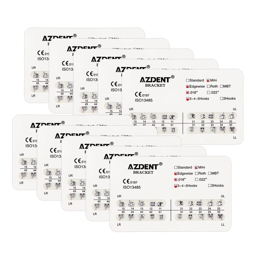 Ортодонтические брекеты AZDENT Roth MBT Edgewise Mini Edge 018 HK 345