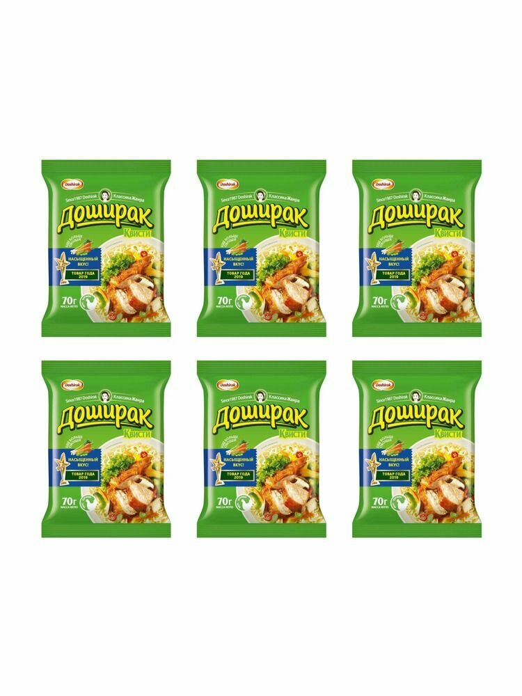 Doshirak Лапша быстрого приготовления Квисти Курица, 70 г, 6 шт