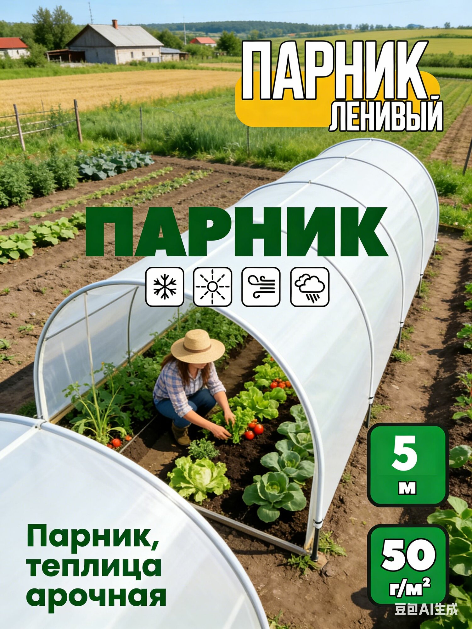 Парник, теплица арочная поликарбонатная теплица 5.5х2.5х1.5м, Пластик