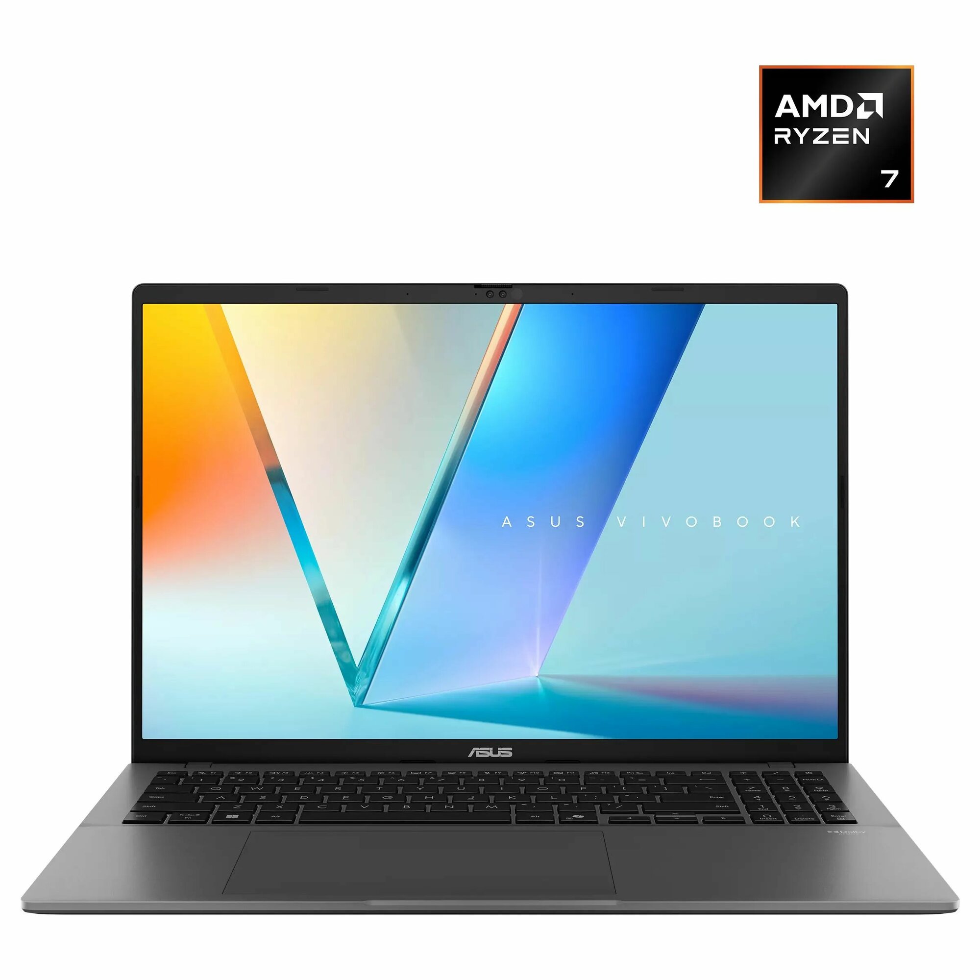 ASUS VivoBook S16 M3607HA-RP244 Ноутбук 16", AMD Ryzen 7 260, RAM 32 ГБ, SSD 512 ГБ, AMD Radeon 780M, Windows Pro, (90NB16F1-M00ES0_Win11P)