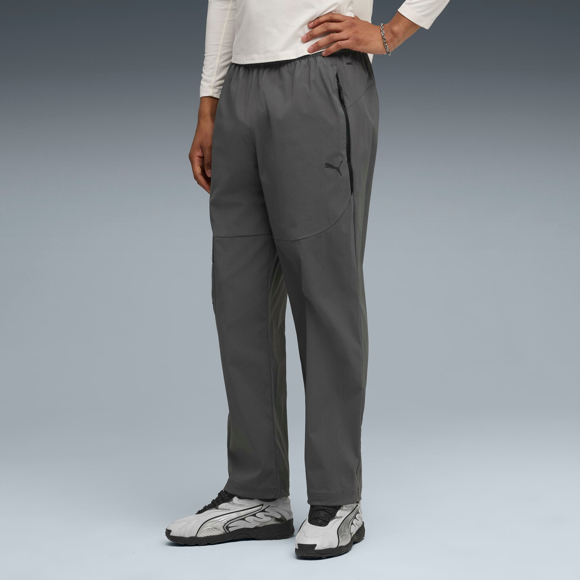 Брюки PUMA PUMATECH Relaxed Cargo Pants, размер M, темно-серый