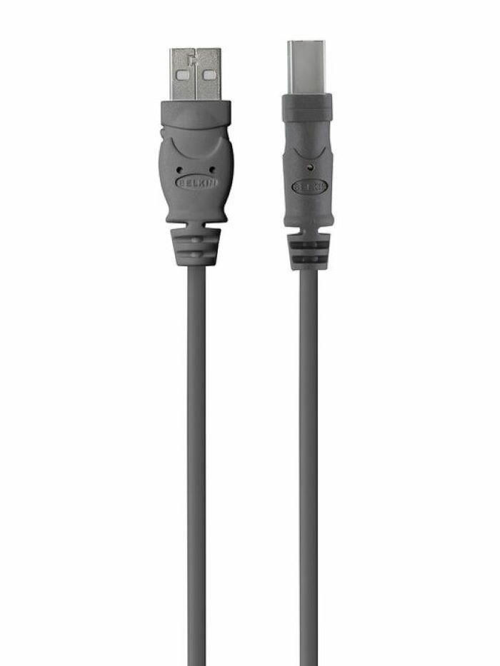Кабель для подключения принтеров Belkin USB-A 2.0 To USB-B 2.0 Premium Printer Cable. Длина: 3м. Цвет: черный