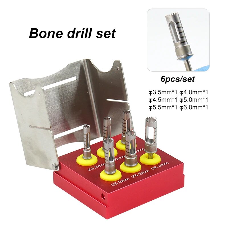 Набор трепанов VV DENTAL для имплантации, Bone Drill, 6 шт