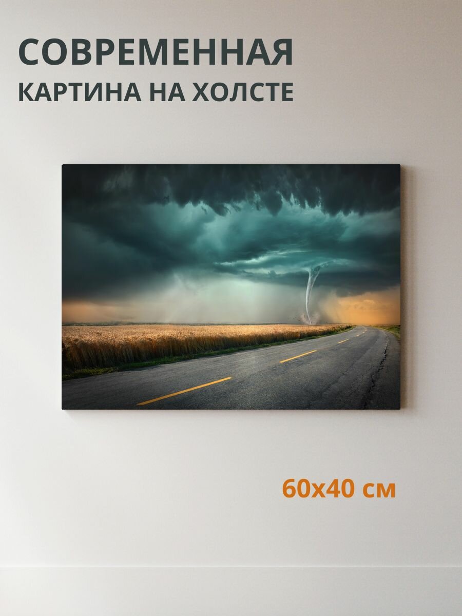 Картина на холсте Смерч 60x40 см