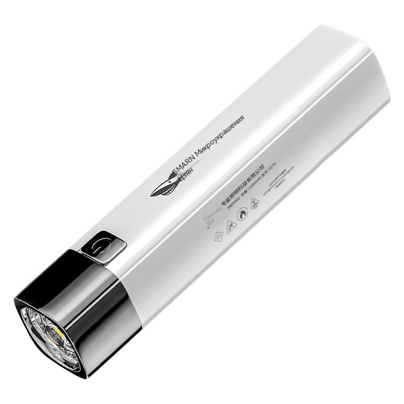 Мини фонарик ABS, мощный, портативный, USB зарядка, для кемпинга и дома