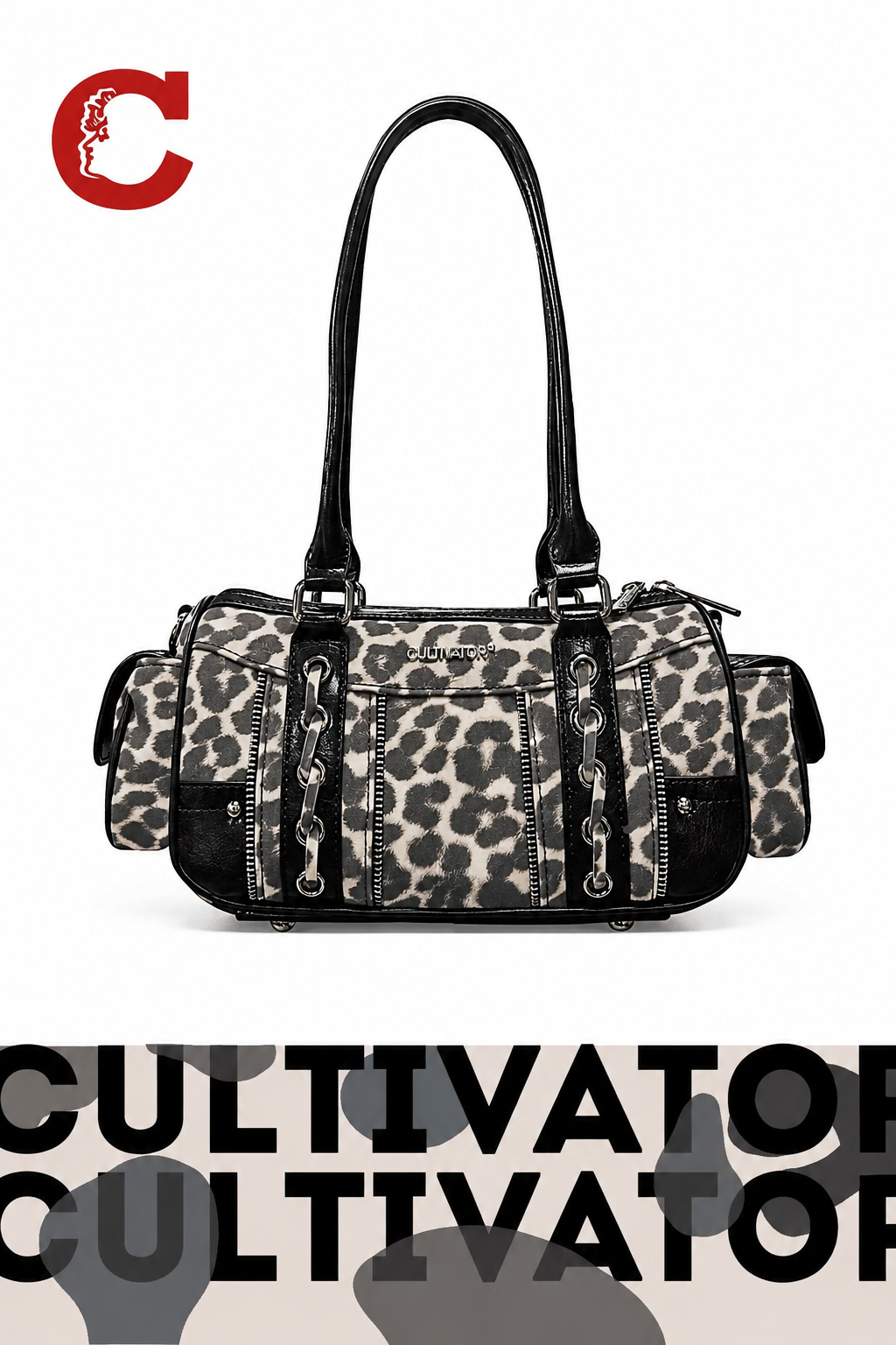 Сумка багет leopard-black-culti