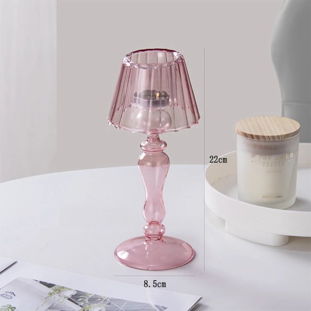 Стеклянный подсвечник в форме лампы Style A