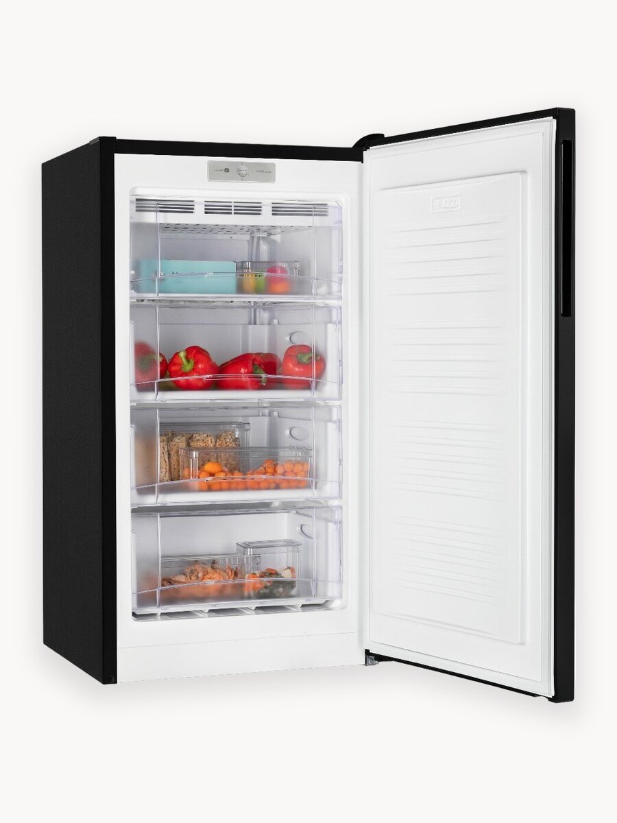 Морозильная камера NORD DF 261 BAP, объем 139 л, перенавешиваемая дверь, черный матовый