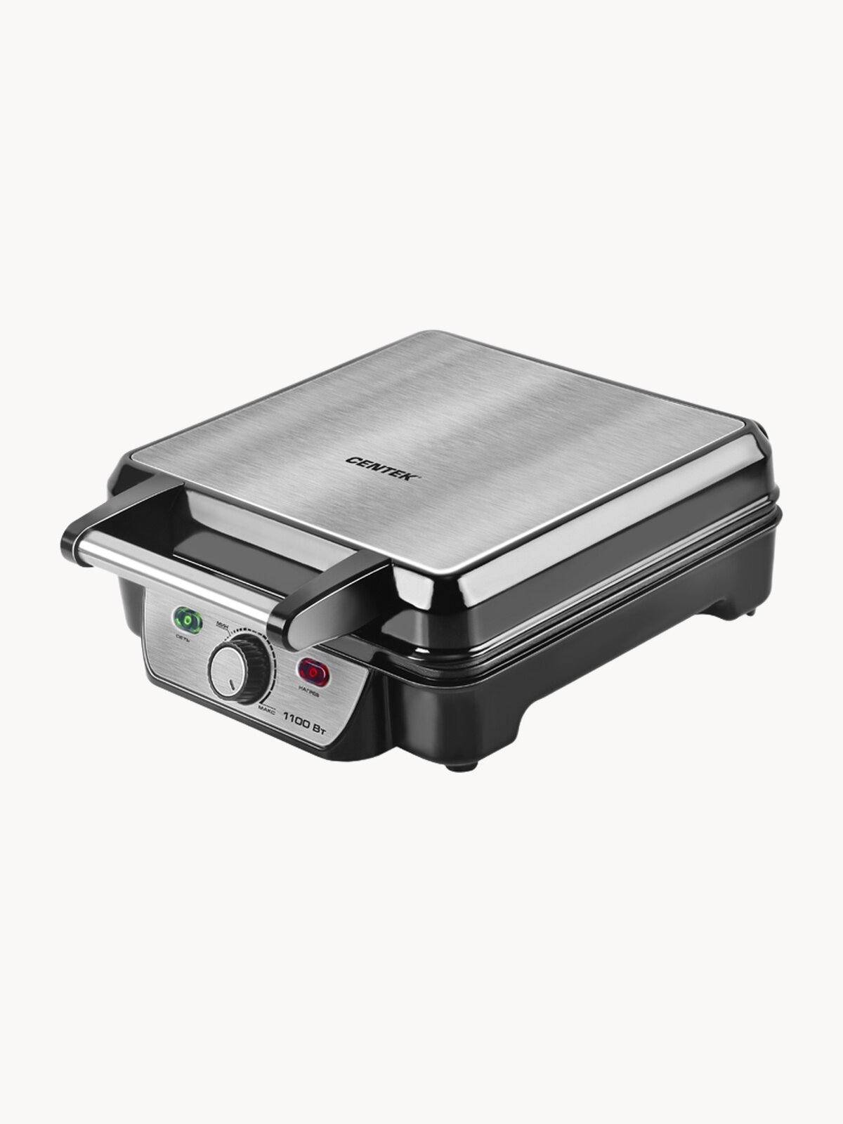 Вафельница Centek CT-1453 1100Вт Вафли- венские х4 <240х240мм> анти пригарное покрытие, нерж сталь