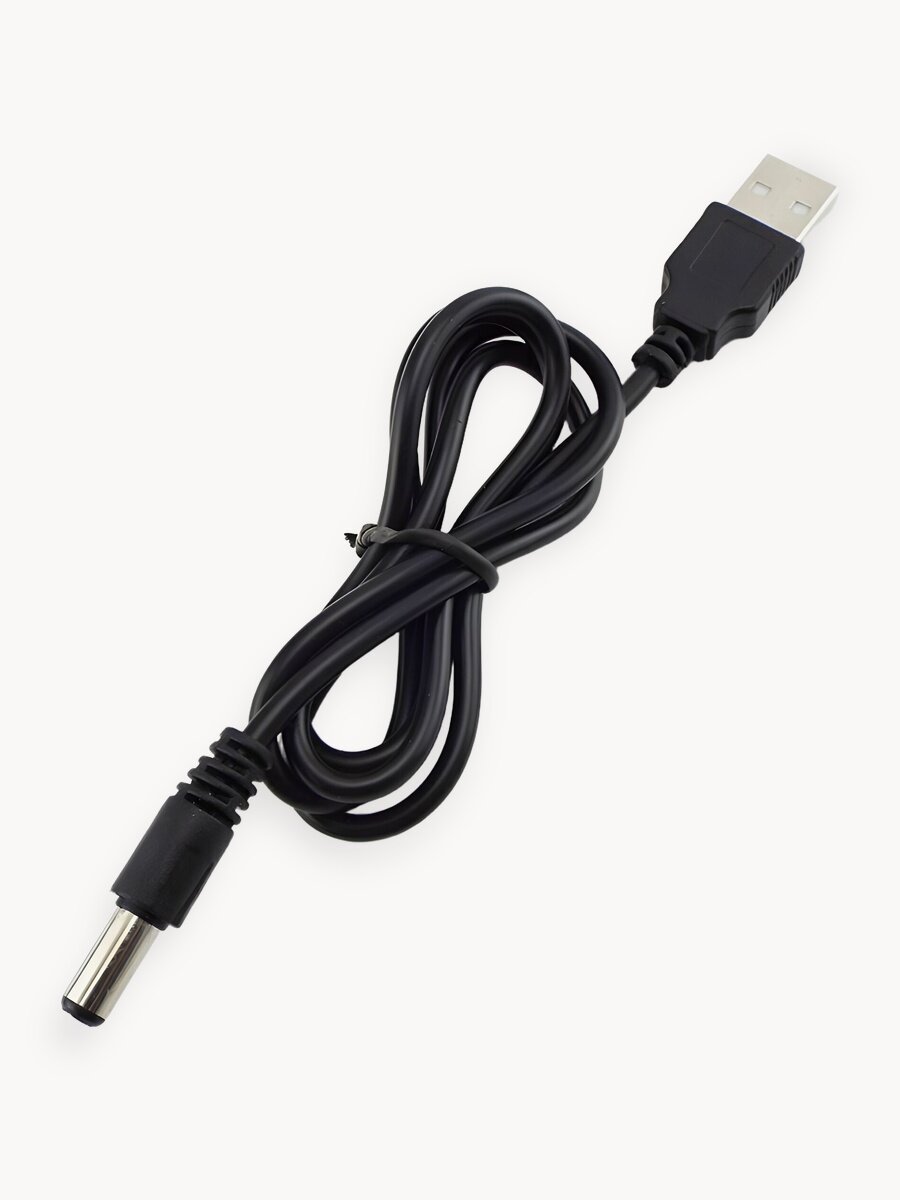 Кабель зарядки (питания) 12 вольт от пауэрбанка/зарядных устройств с поддержкой QC2.0/3.0 (адаптер USB - DC 5,5*2,1(2,5), 3А), подходит для Fiero Emotion