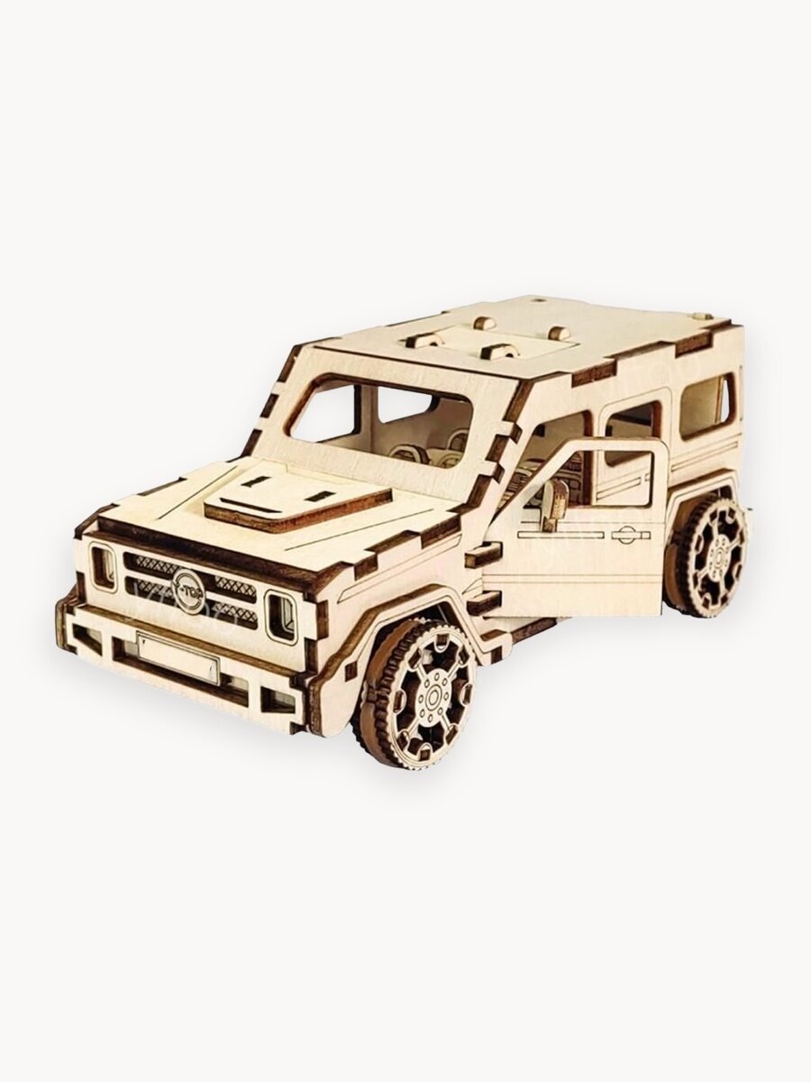 Деревянный конструктор машина внедорожник, конструктор для детей и взрослых