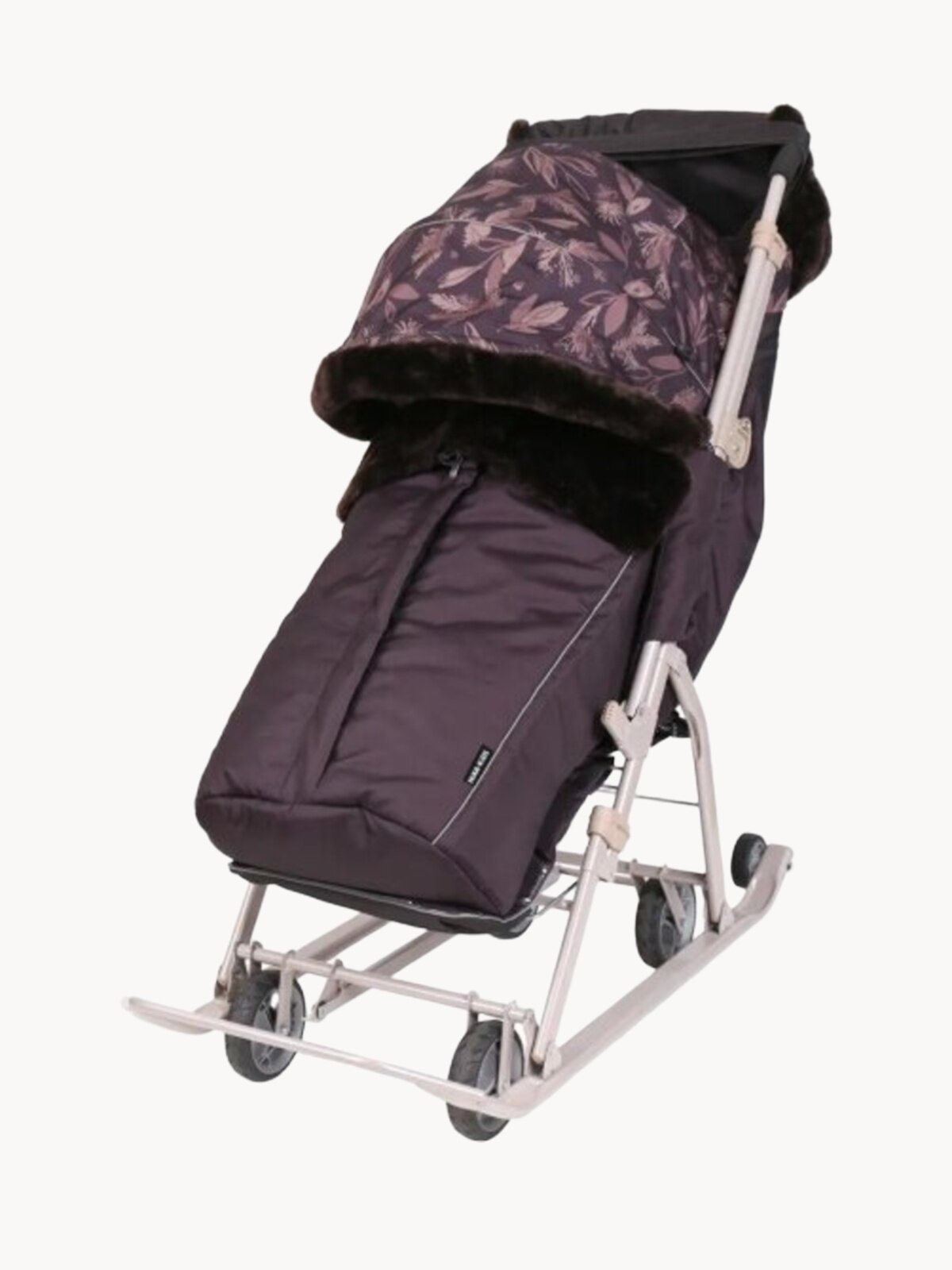 Санки-коляска Nika Ника детям 7-5Н шоколадный