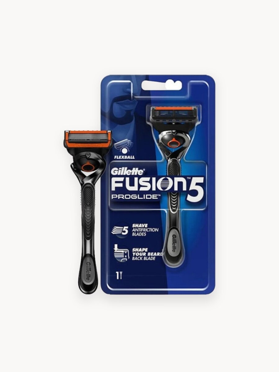 Бритвенный станок Gillette Fusion5 ProGlide Flexball , черный/серебристый, сменные кассеты 1 шт.