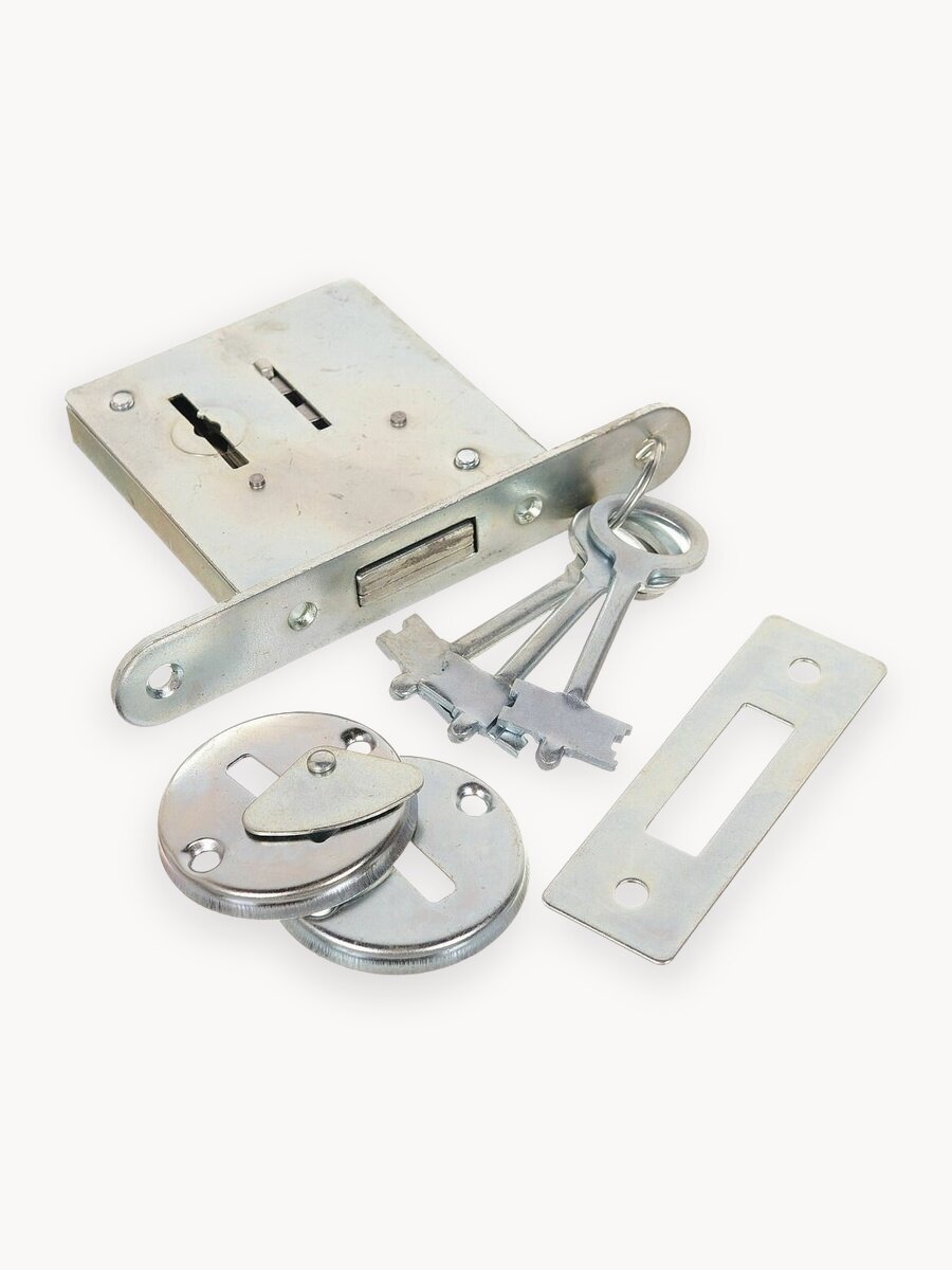 Замок врезной сувальдный 3В8-4 3 ключа для входных дверей с повышенной взломостойкостью