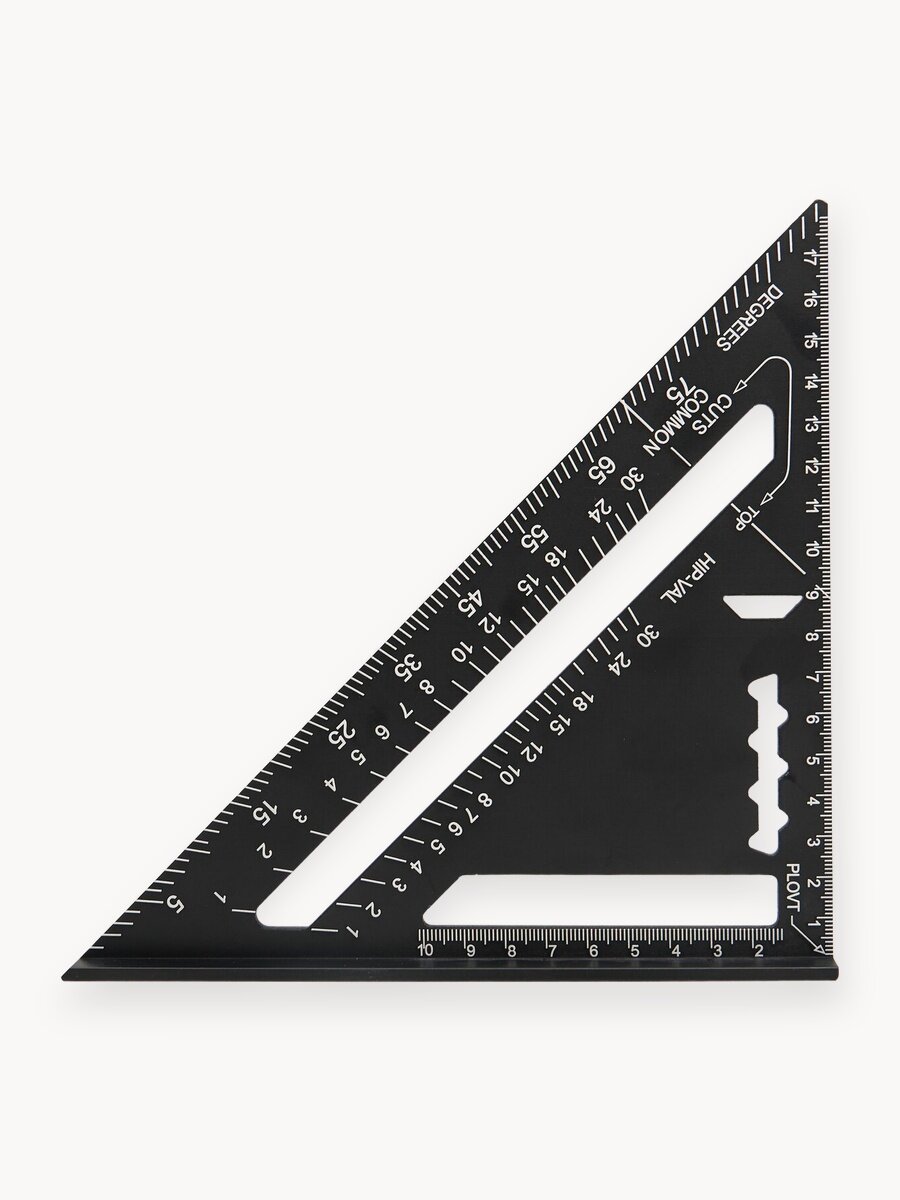 Угольник Свенсона столярный алюминиевый, линейка для деревообработки