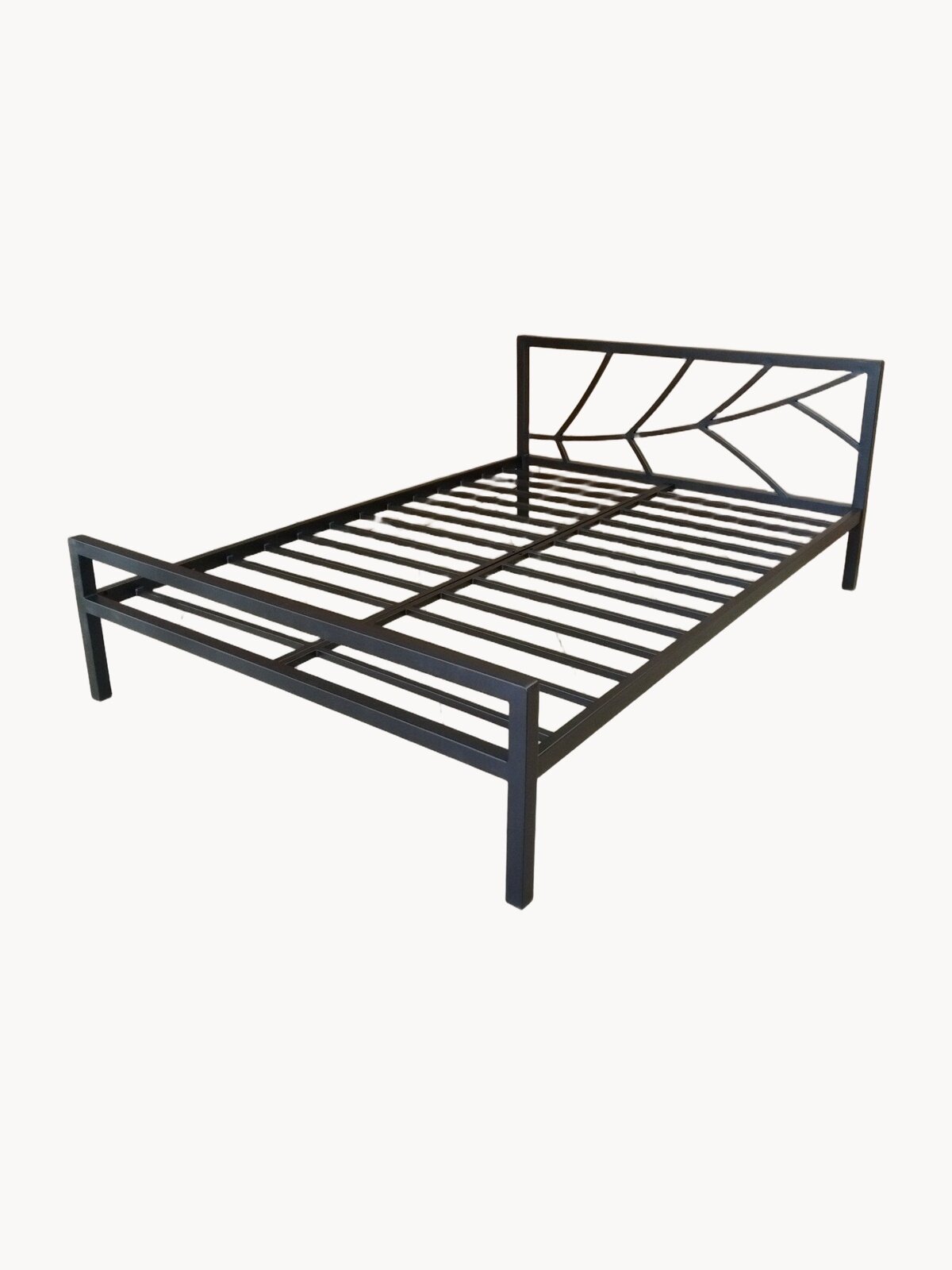 Кровать Loft Mebel "Вивьен", кованая, без матраса, черная, 160x200х80 см