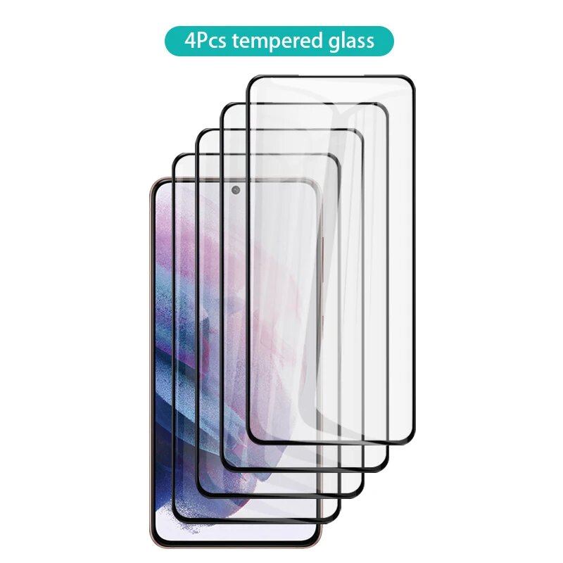 Закаленное стекло для Samsung S23 S22 S21 Plus S20 FE A12 A32 A42 A21S A31 4 Pcs, For Samsung A71 4G