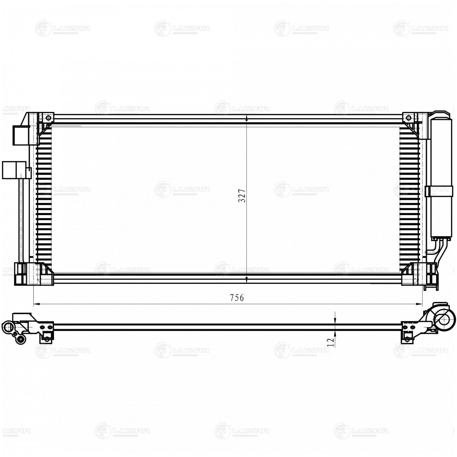 Радиатор кондиционера, для Инфинити QX50 2 oem 921005NA0A арт LRAC1418